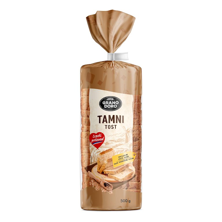 Hleb tost tamni 500g grano doro