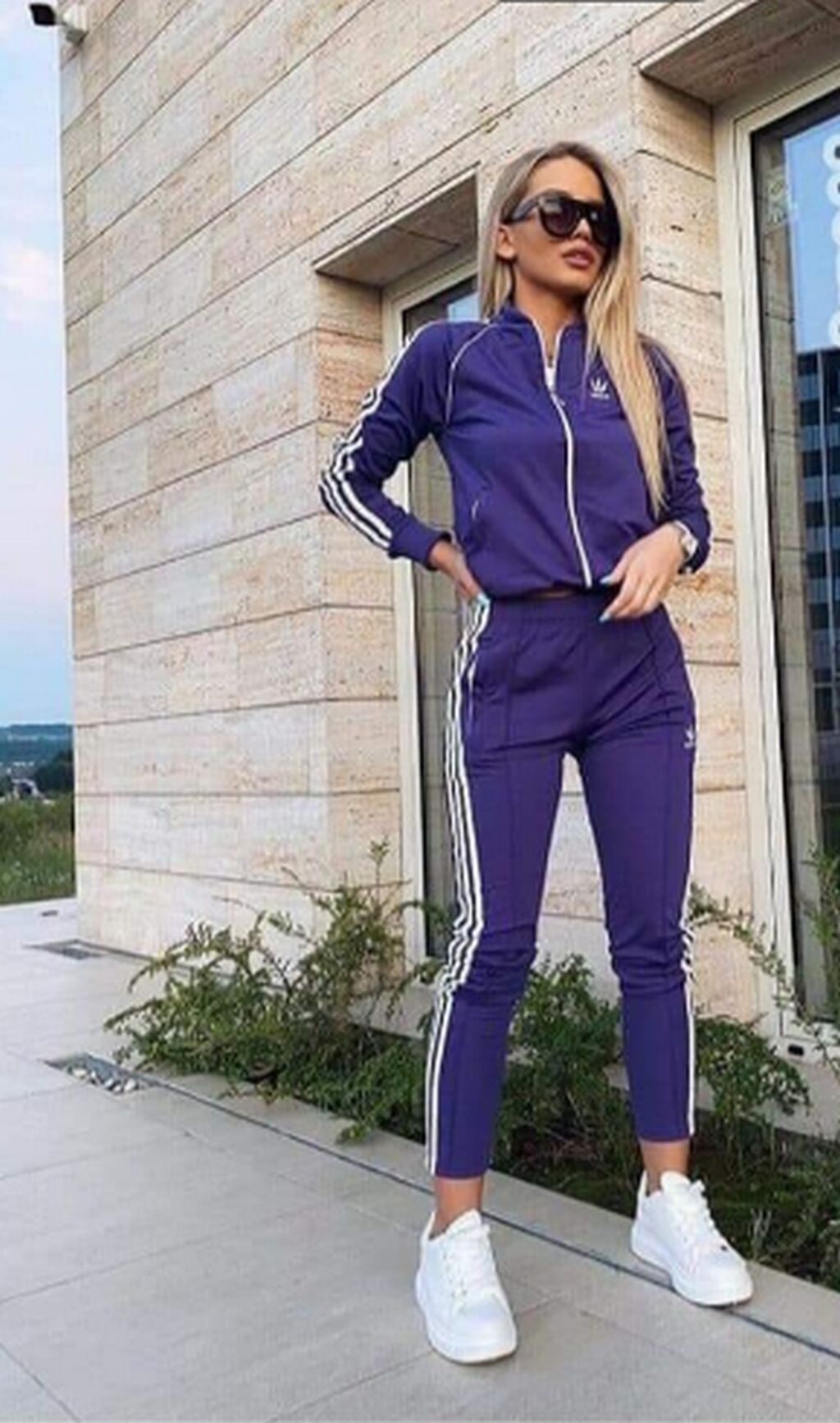 Adidas ženska trenerka ljubičasta NOVO Novo Mokra likra Veličine s m