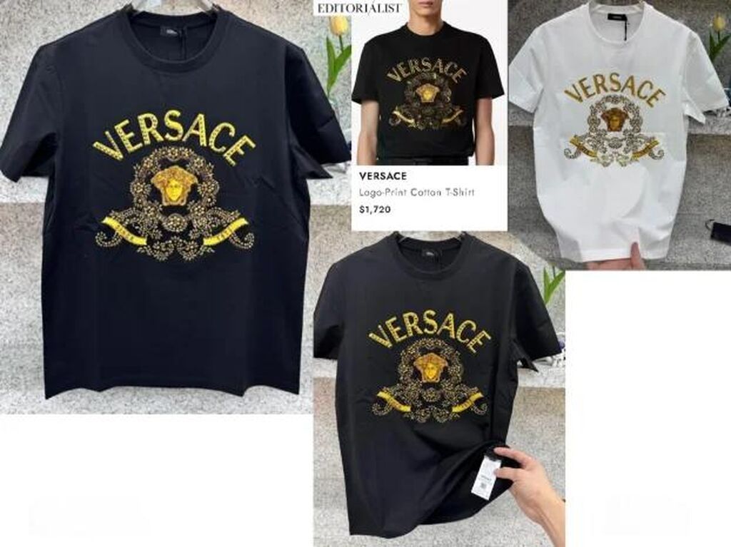 Men's T-shirt Versace, bоја - Crna