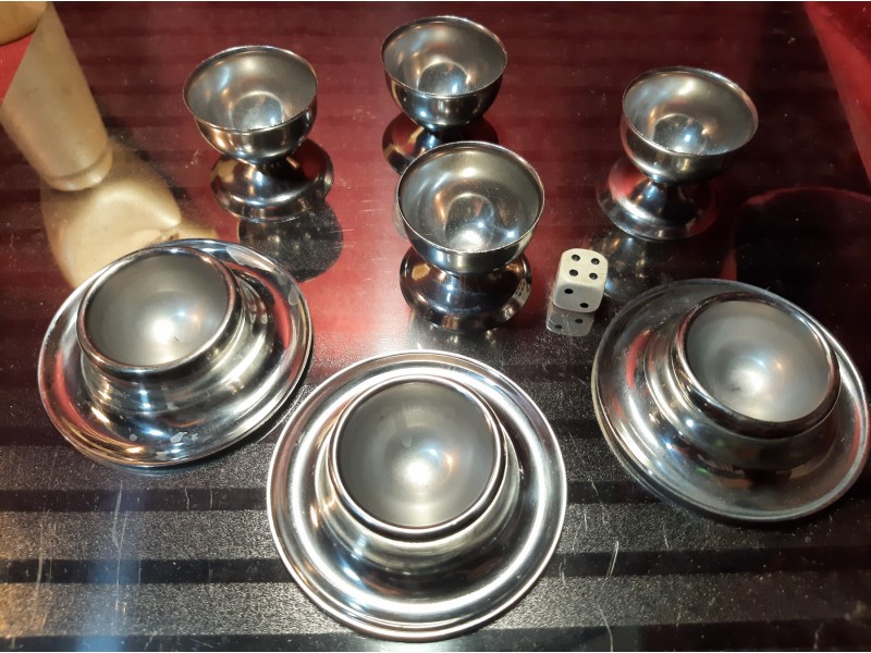 INOX MASIVNE POSUDE ZA JAJA LOT 7 KOM.