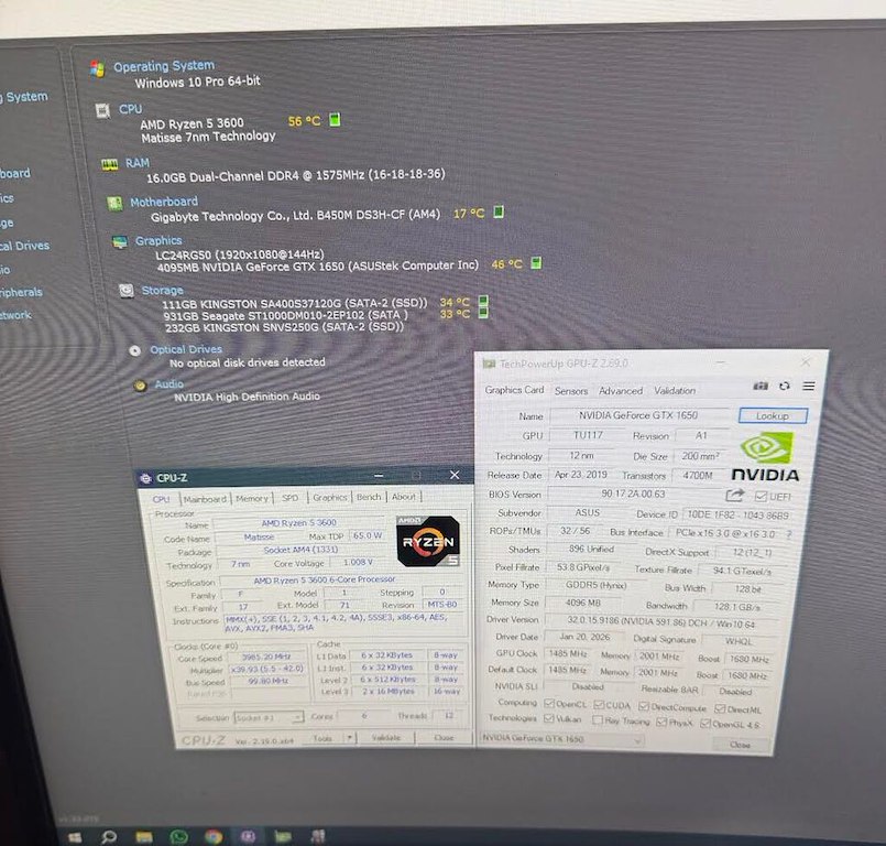Specifikacije: Procesor: Ryzen 5 3600 sa box kulerom Maticna