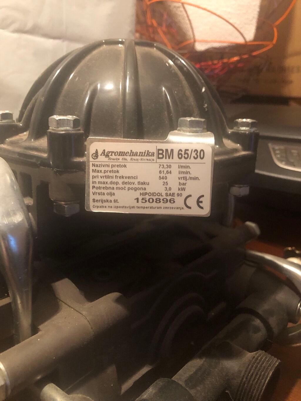 Pumpa za traktorsku prskalicu