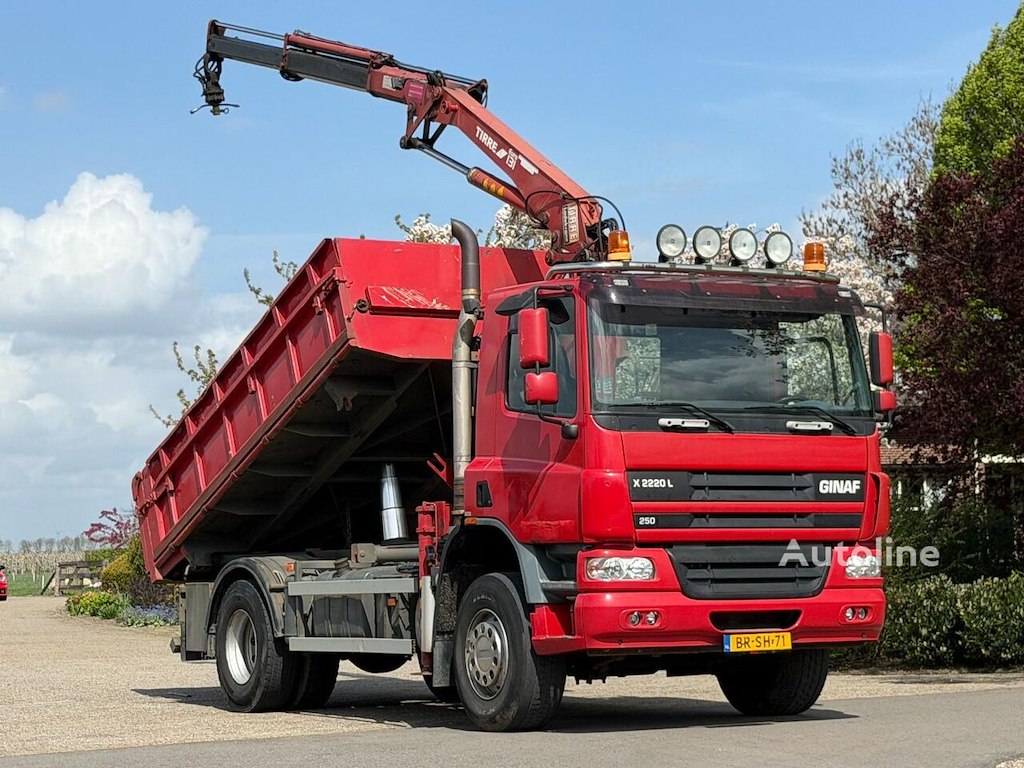 GINAF X2220L 4x4!! Three-sided crane/tipper!! kiper