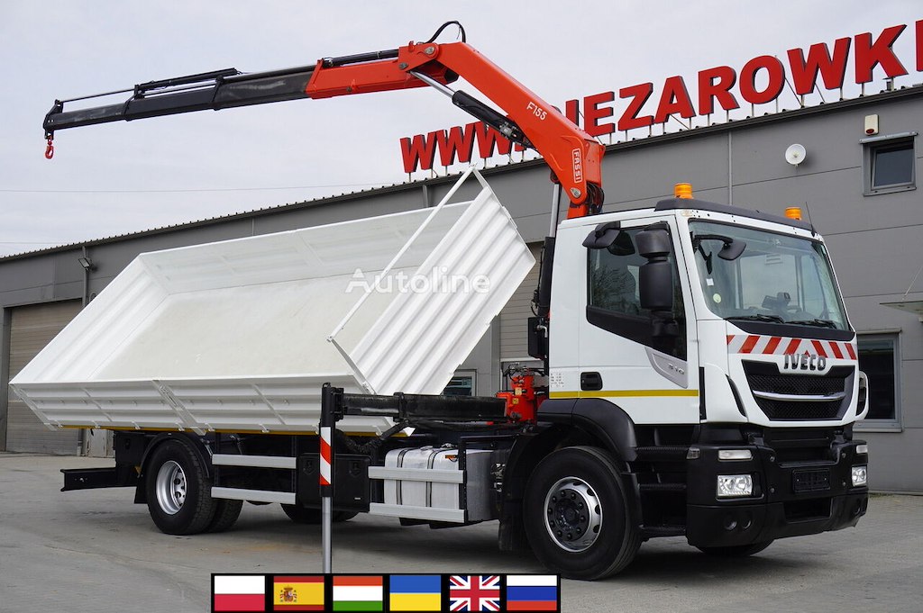 IVECO Stralis 19.310 / 2-side tipper / Fassi F155A.0.23 / remote contr kiper