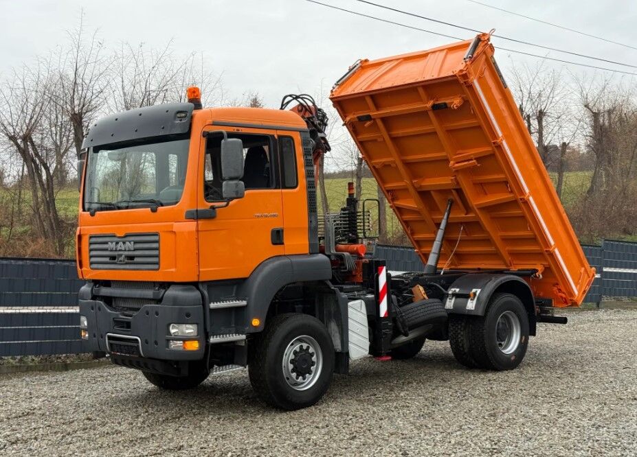 MAN TGA 18.480 Tipper truck+Crane kiper