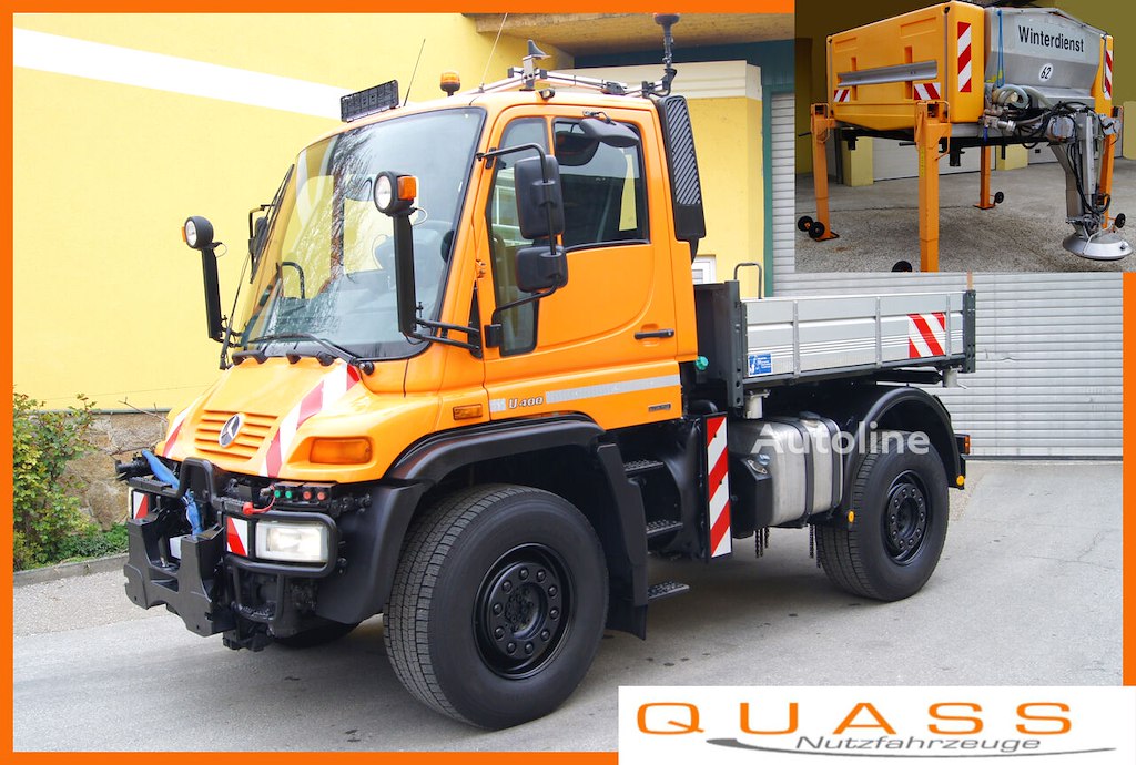 Mercedes-Benz UNIMOG U400 /TÜV/Hydrostat/VarioPilot/4m³ Salzstreuer kiper