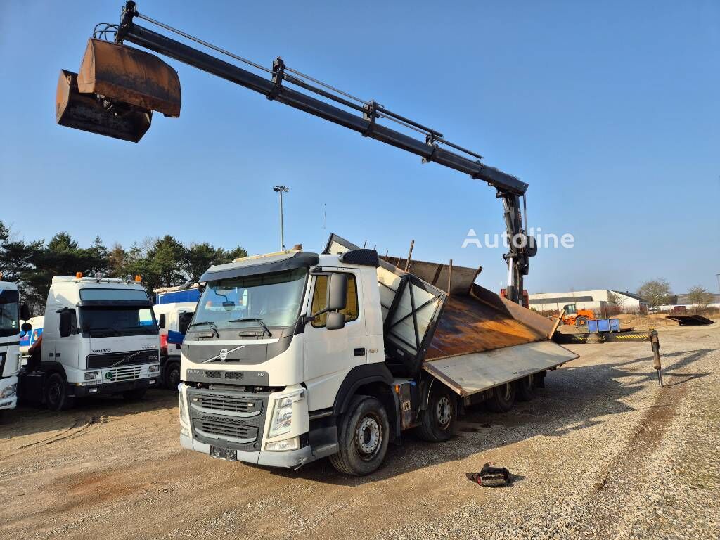 Volvo FM 460 8x4/4 //HIAB 211 EP-4 // 3 sidetip kiper