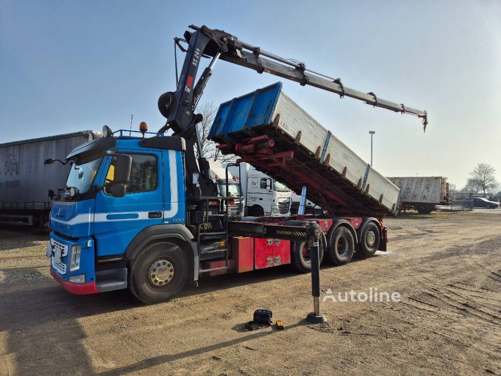 Volvo FM 500 8x4/4 // HIAB 244 EP-5 HIPRO // 3 way tip kiper