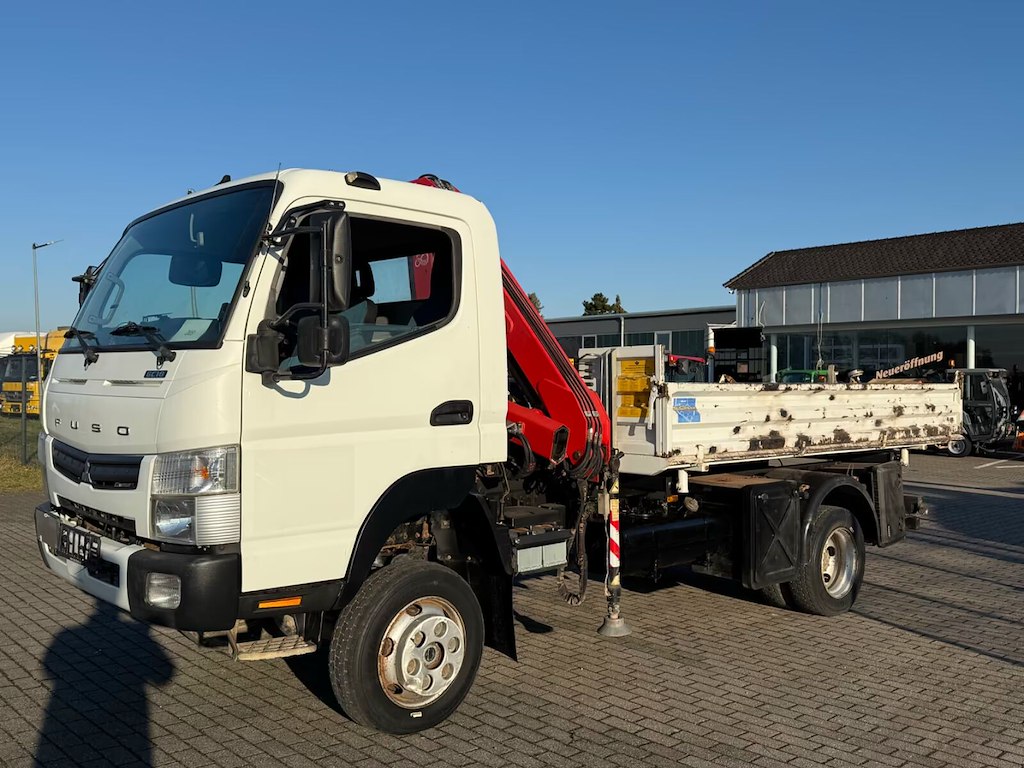 Mitsubishi Fuso Canter 6C18 3-way tipper truck+ Crane kiper