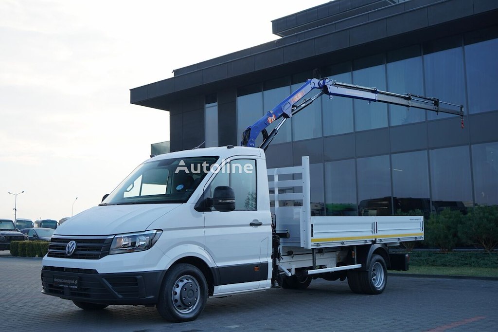Volkswagen CRAFTER / SKRZYNIA 5 M / HDS PM 3623 / UDŹWIG  990 KG  / 2020 RO kamion s ravnom platformom < 3.5t