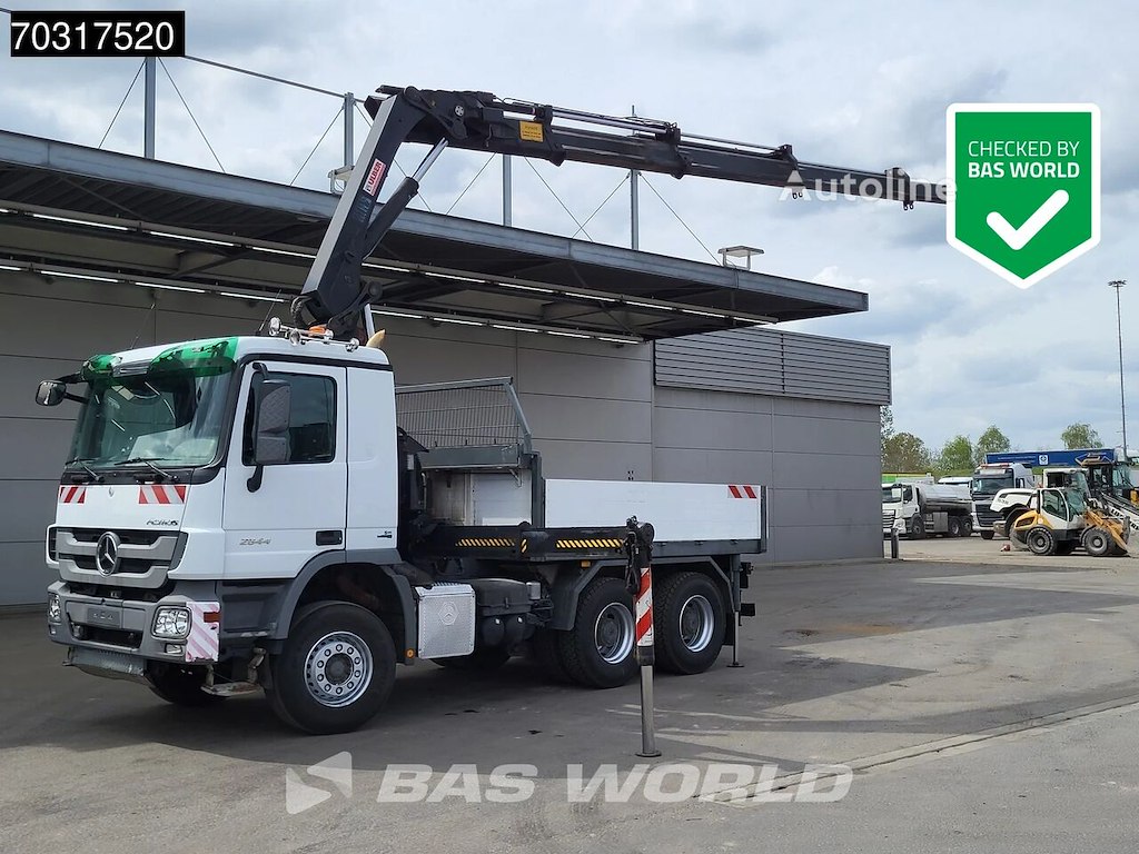 Mercedes-Benz Actros 2644 6X4 HIAB 244 EP-5 HIDUO Kran Crane Big-Axle Automati kamion s ravnom platformom