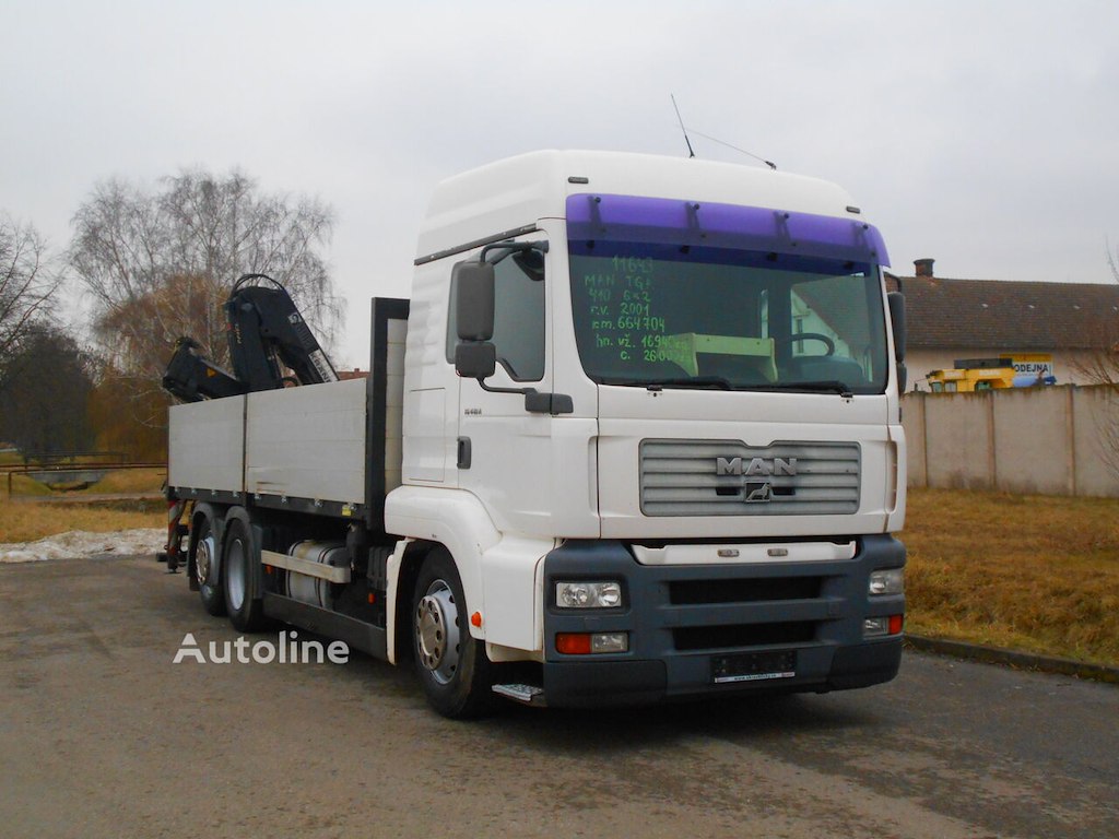 MAN MAN TGA 410 6x2 kamion s ravnom platformom
