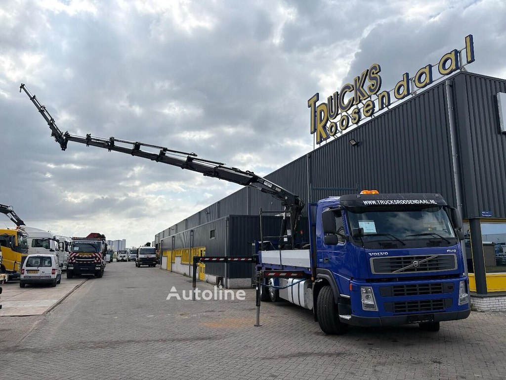 Volvo FM 9,260 + HIAB 288 E-6 HIPRO + 3x JIB + REMOTE + 6X2 STEERING + kamion s ravnom platformom