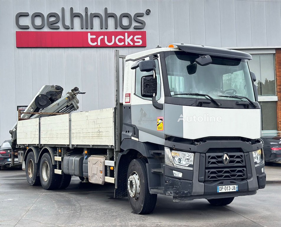 Renault C 380 + Hiab 188 X-Hiduo kamion s ravnom platformom