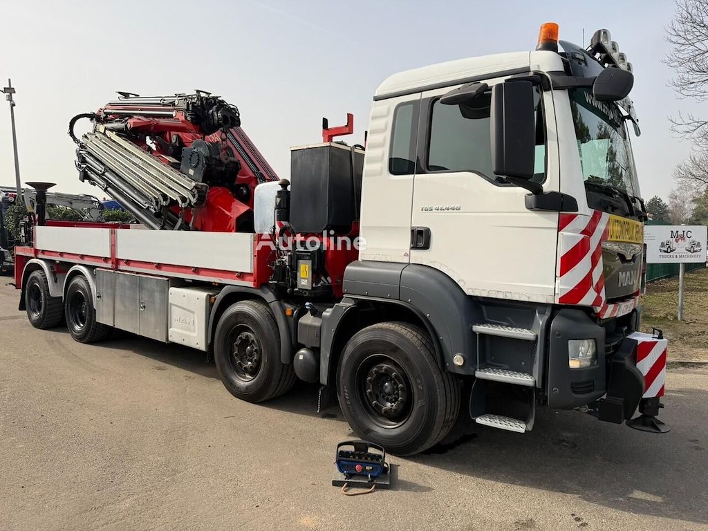 MAN TGS 41.440 8x4 + (45m!) KRAN FASSI F2150 RAL 8+6 FLY-JIB - 7x ST kamion s ravnom platformom