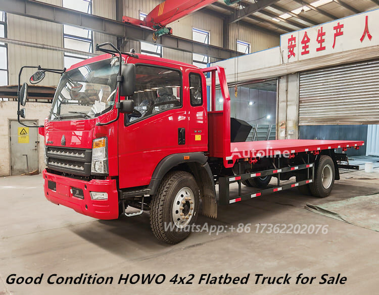 Howo Good Condition HOWO 4x2 Flatbed Truck for Sale kamion s ravnom platformom
