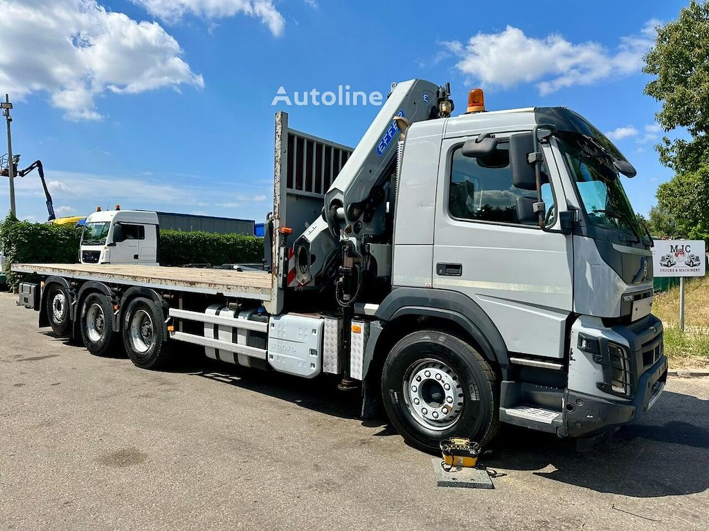 Volvo FMX 330 8x4 TRIDEM PRITSCHE + KRAN EFFER 265 / 6S - PLATFORM 7m5 kamion s ravnom platformom