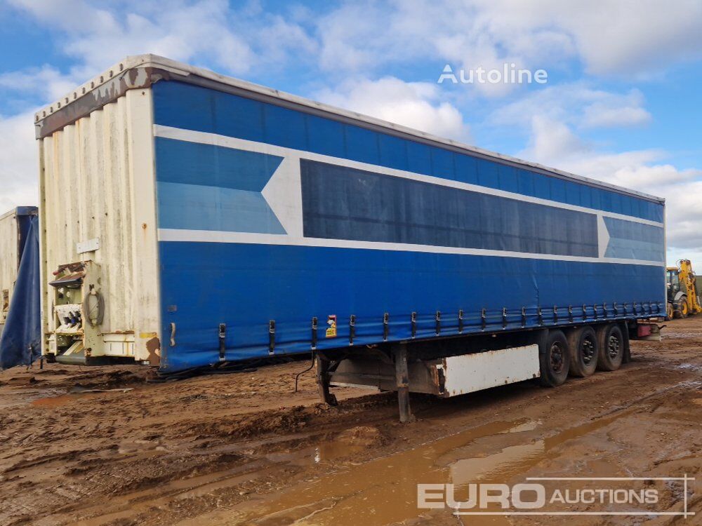 Prodaje se Krone Tri Axle Curtainsider Trailer, Front Lift Axle poluprikolicu sa kliznom ceradom na aukciji