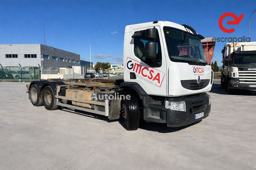 Prodaje se Renault Camión Renault 6x2 con equipo hidráulico (multibasculante) CAYVO rol kiper sa kukom na aukciji