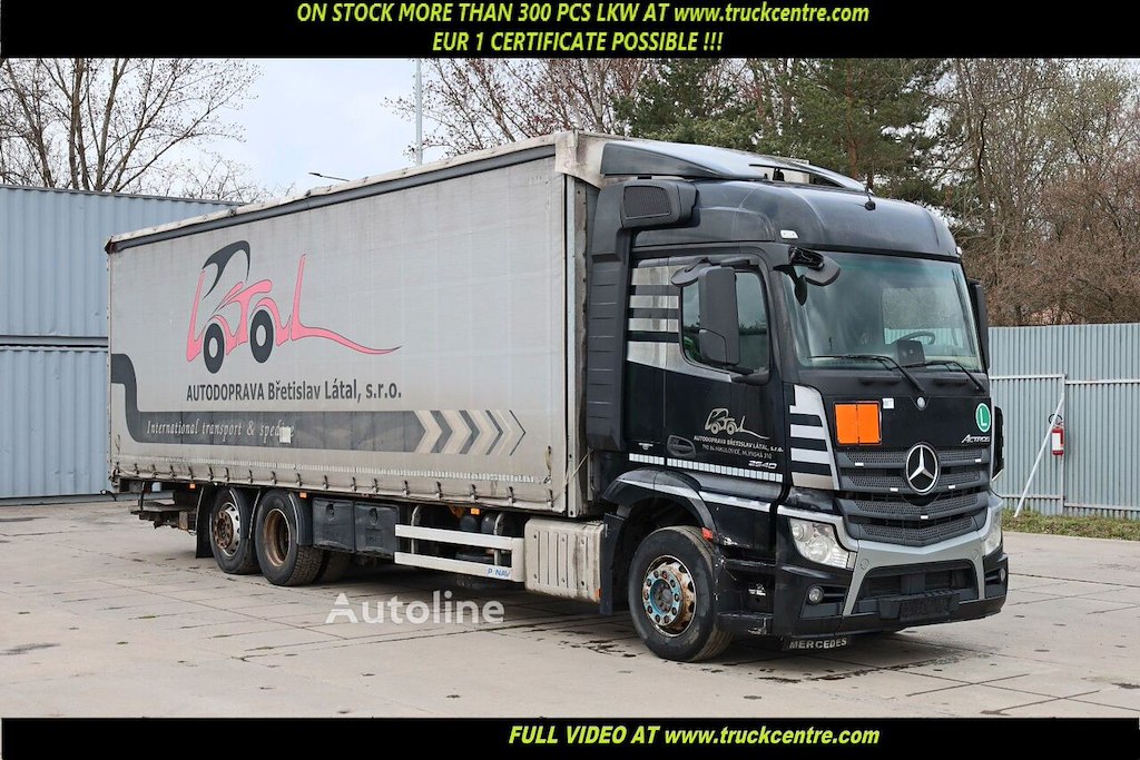 Mercedes-Benz ACTROS 2540, 6x2, EURO 6, AUTOMATIC kamion sa klizna zavesa cerada