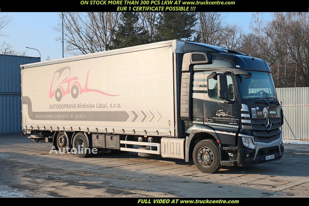 Mercedes-Benz ACTROS 2540, 6x2, EURO 6, 23 PALLETS, TAIL LIFT kamion sa klizna zavesa cerada