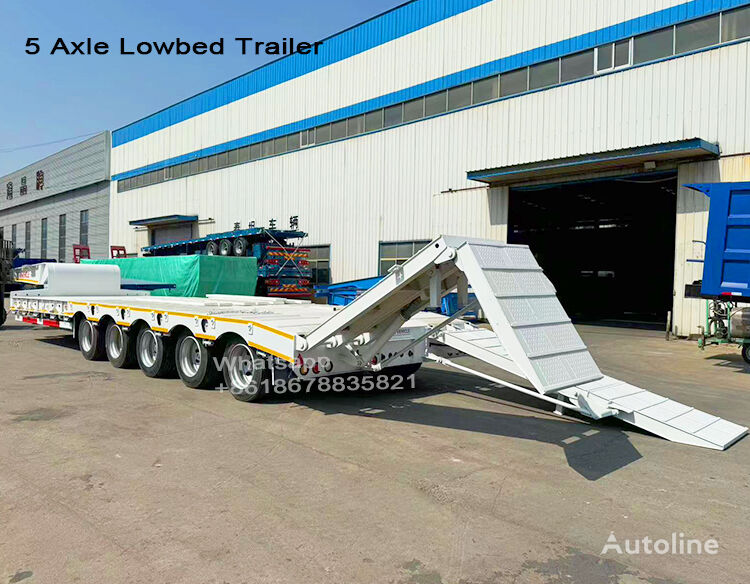 Nova 5 Axle 120 Ton Lowbed Semi Trailer for Sale in Tanzania poluprikolica sa niskom platformom