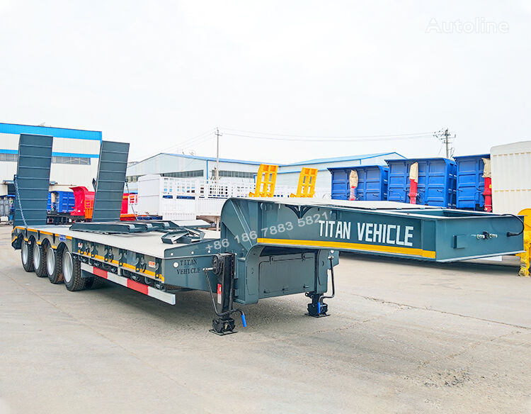 Nova Titan TITAN 100ton Low Bed Semi Trailer Truck Price in Guinea poluprikolica sa niskom platformom