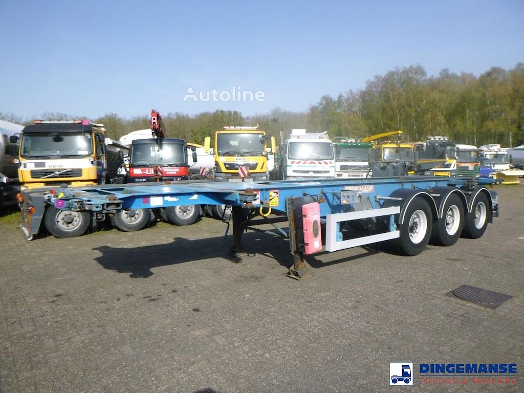 Fruehauf 3-axle container chassis 20,30ft + ADR poluprikolica za prevoz kontejnera