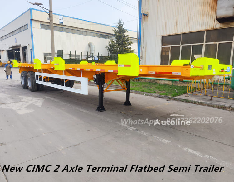 Nova CIMC Brand New 2 Axle Terminal Flatbed Semi Trailer Built for Port poluprikolica za prevoz kontejnera