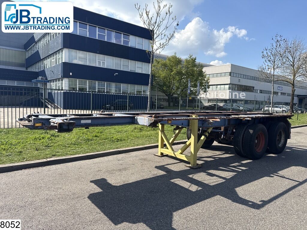 Groenewegen Chassis 20 ft, Steelsuspension, drum brakes poluprikolica za prevoz kontejnera
