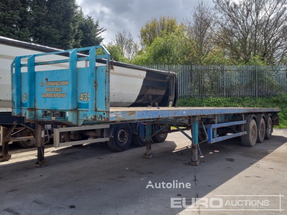 Prodaje se Montracon Tri Axle Flatbed Trailer, Twist Locks poluprikolicu platformu na aukciji