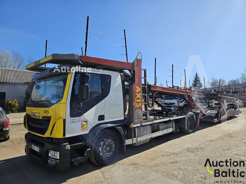 Prodaje se IVECO Magirus AG A190S autotransporter na aukciji + prikolica autotransportera