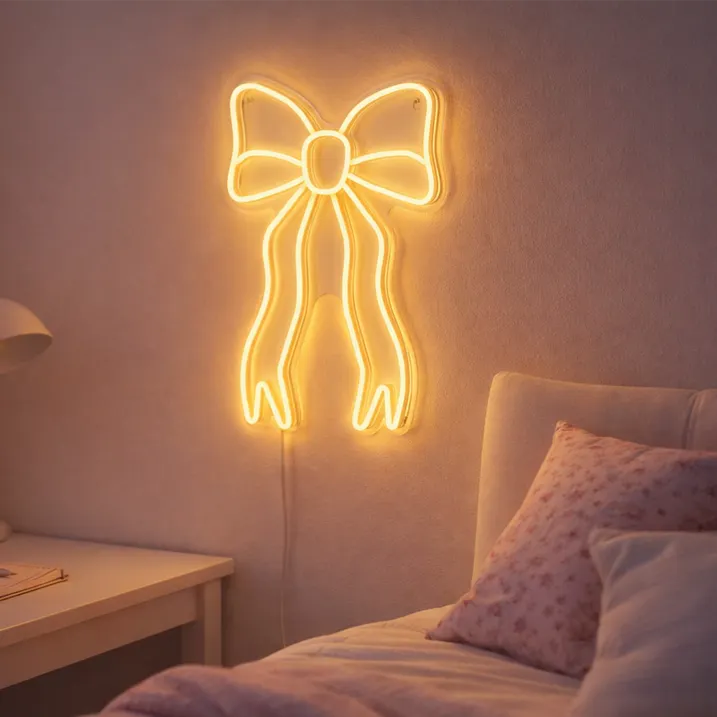Neonska zidna lampa toplo bela uklj. LED - Bow