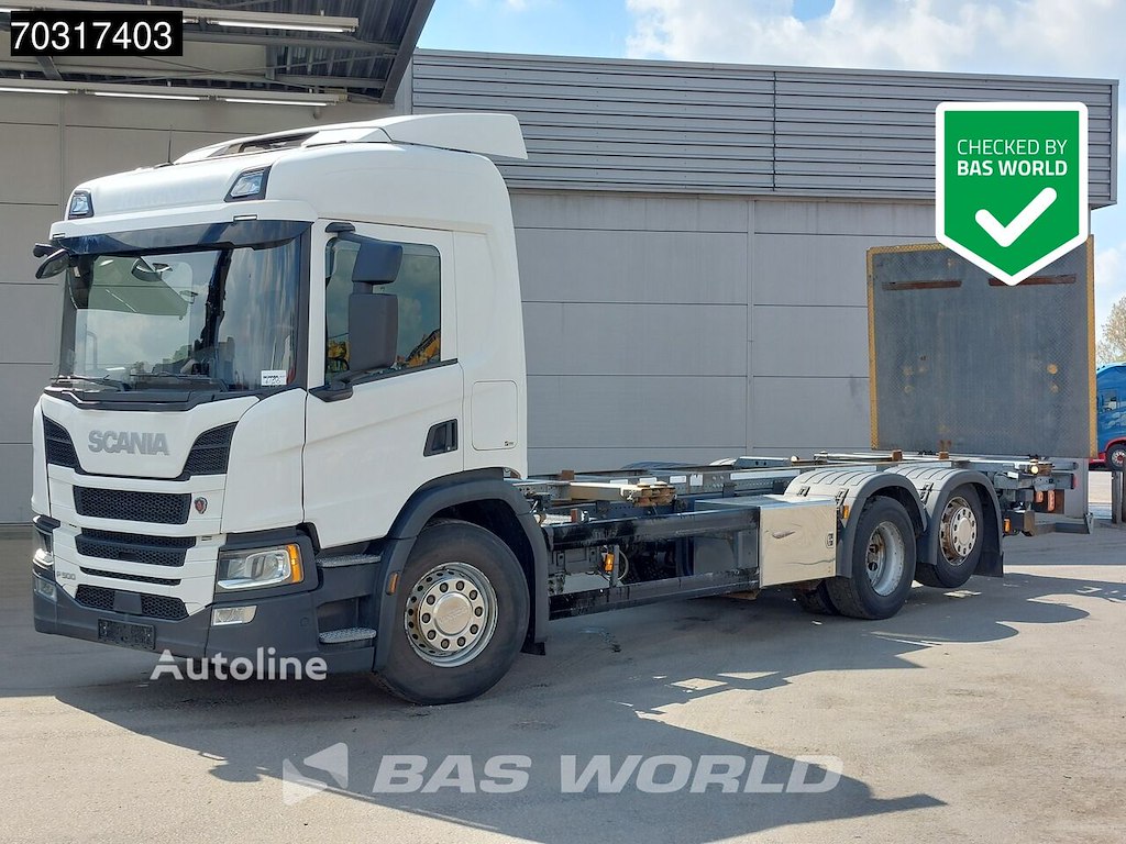 Scania P500 6X2 2500kg Ladebordwand Full Air suspension Lift+Lenkasche vozilo za prevoz kontejnera