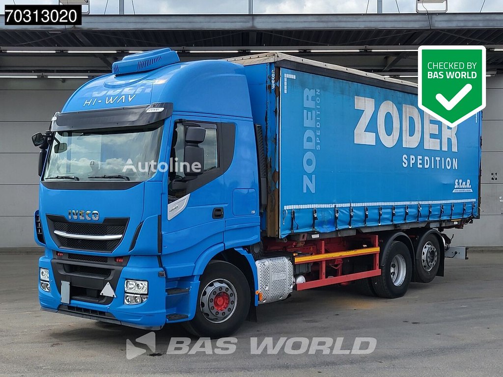 IVECO Stralis 480 6X2 BDF Curtainsider Full Air Retarder Lift-Axle Aut vozilo za prevoz kontejnera