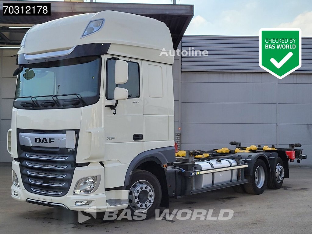 DAF XF 480 6X2 BDF Lift+Steering Axle SSC Full Air Suspension Retard vozilo za prevoz kontejnera