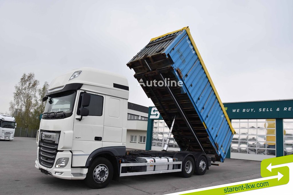 DAF XF 480 6x2 Kipp-WAB SSC Retarder Standklimaanlage Liftachse mit vozilo za prevoz kontejnera