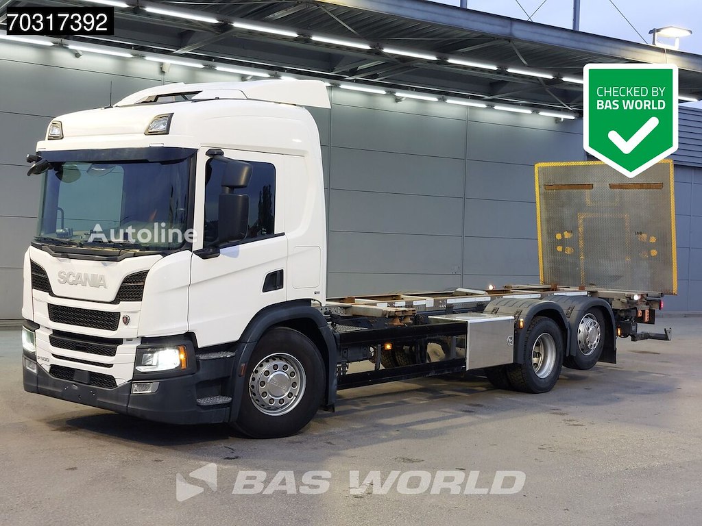 Scania P500 P 6X2 20ft BDF Lift-Lenkasche 2500kg Ladebordwand Retarder vozilo za prevoz kontejnera