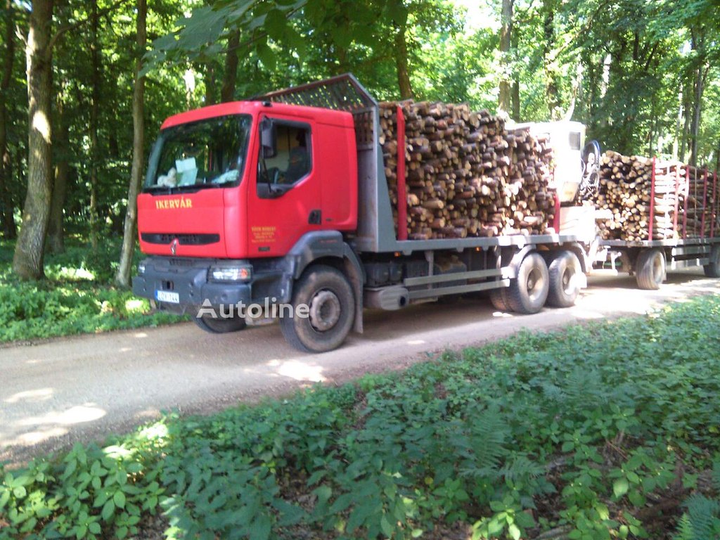 Renault Kerax 420 kamion za prevoz drva + šumarska prikolica
