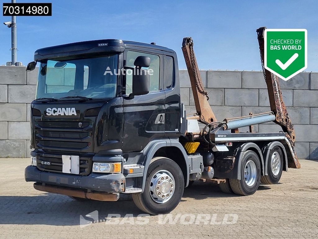 Scania G410 G 6X2 19tons HIAB MultiLift Lift+Steering axle 3-pedals Eur kamion autopodizač kontejnera