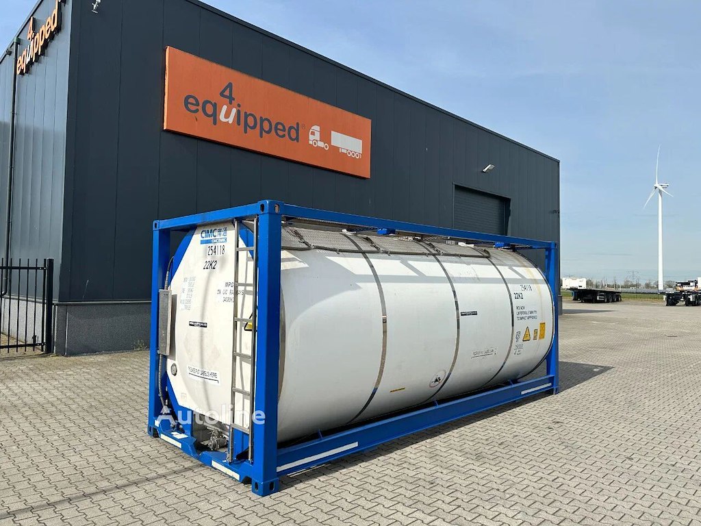 CIMC 20FT ISO, 25.050L / 1-COMP / 3 BAFFLES / T11 / 4 manholes / 5Y A rezervoar-kontejner 20 stopa
