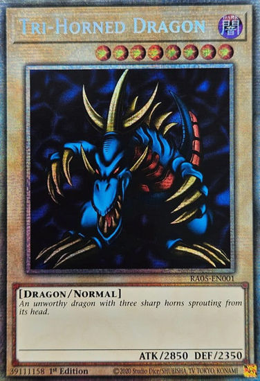 Tri-Horned Dragon - RA05-EN001-STR - (V.7 - Starlight Rare) 1st Edition