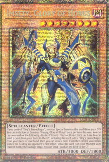 Imsety, Glory of Horus - RA05-EN027-STR - (V.7 - Starlight Rare) 1st Edition