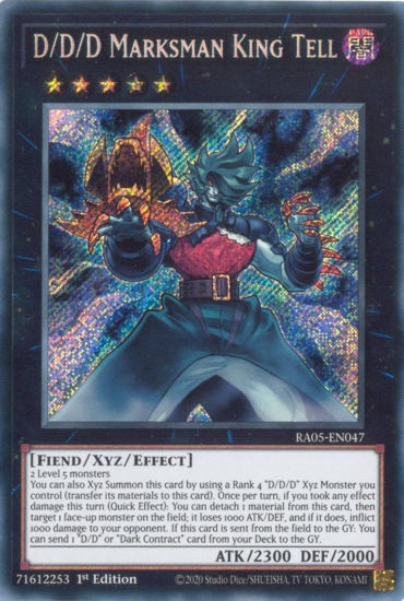 D/D/D Marksman King Tell - RA05-EN047-SCR - (V.3 - Secret Rare) 1st Edition