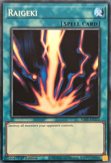 Raigeki - RA05-EN110-SR - (V.1 - Super Rare) 1st Edition