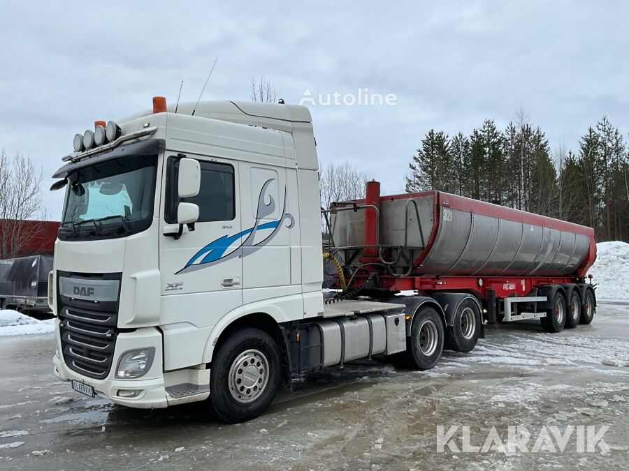 Prodaje se DAF FTS XF510Z tegljač na aukciji + poluprikolica kipera