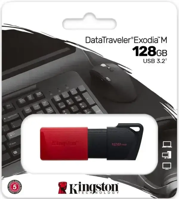 KINGSTON 128GB DTXM/128GB USB Flash memorija 3.2 Crno/Crvena