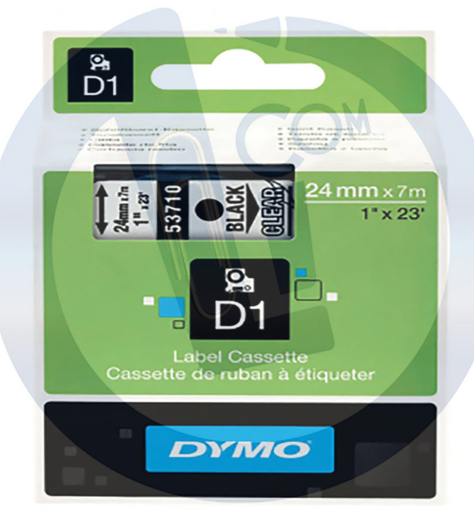Dymo traka D1 24mmx7m crna na providnom
