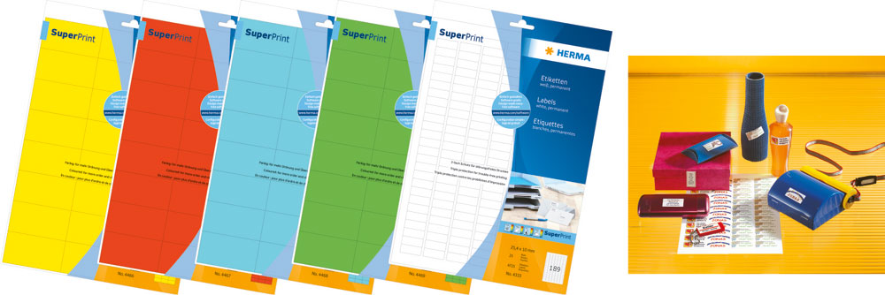 Etikete 105X37 A4/16 1/100 u boji Herma