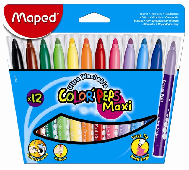 Flomasteri za vrtić MAXI 1/12 COLOR’ PEPS Maped